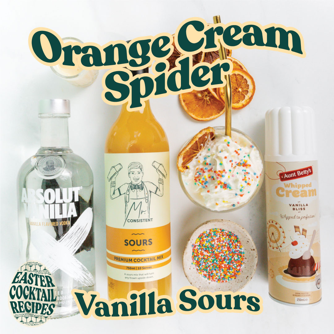 Mr. Consistent - Easter Cocktail Recipe - Orange Cream Spider with Sours