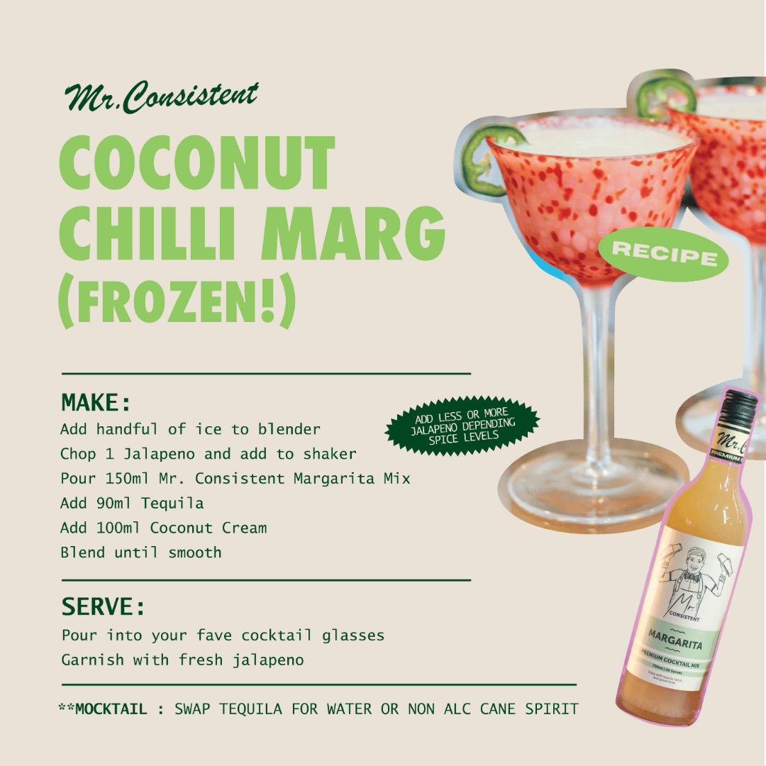 Frozen Coconut Chilli Margarita Recipe – Mr. Consistent