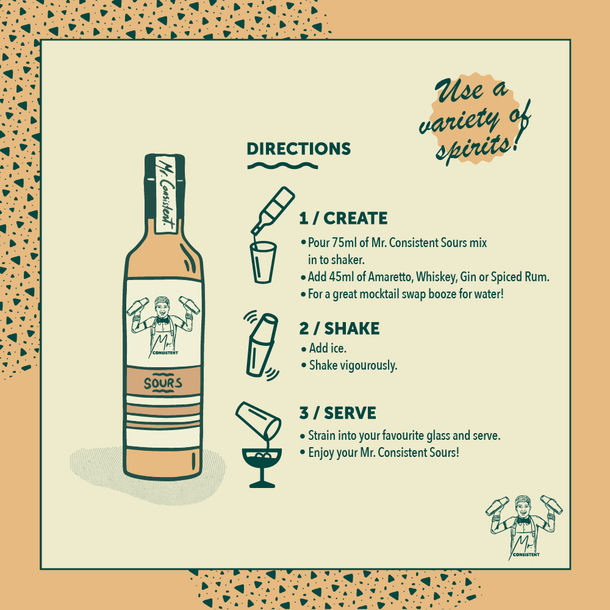 Mr. Consistent | Sours Cocktail Mixer - Vegan Sours Cocktail Mixer